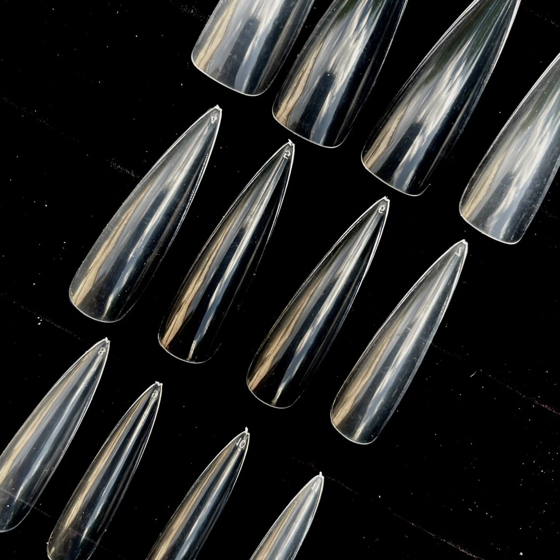 300pc Xxl Stiletto Full Cover Nail Tips Pulse En Accesorios Etsy