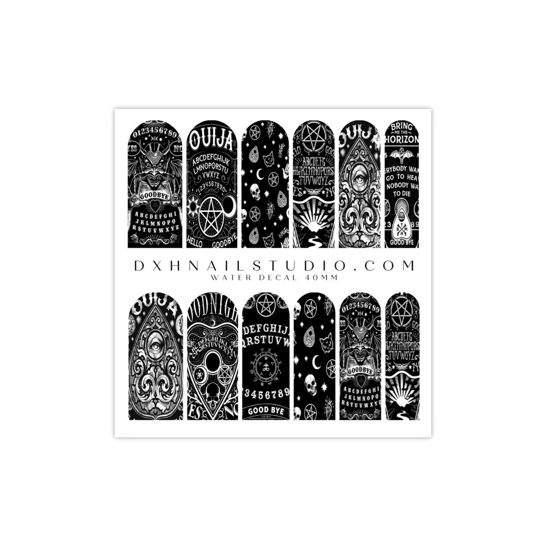 Halloween Nail Decals Black Ouija Board Nail Art Ouija Board - Etsy