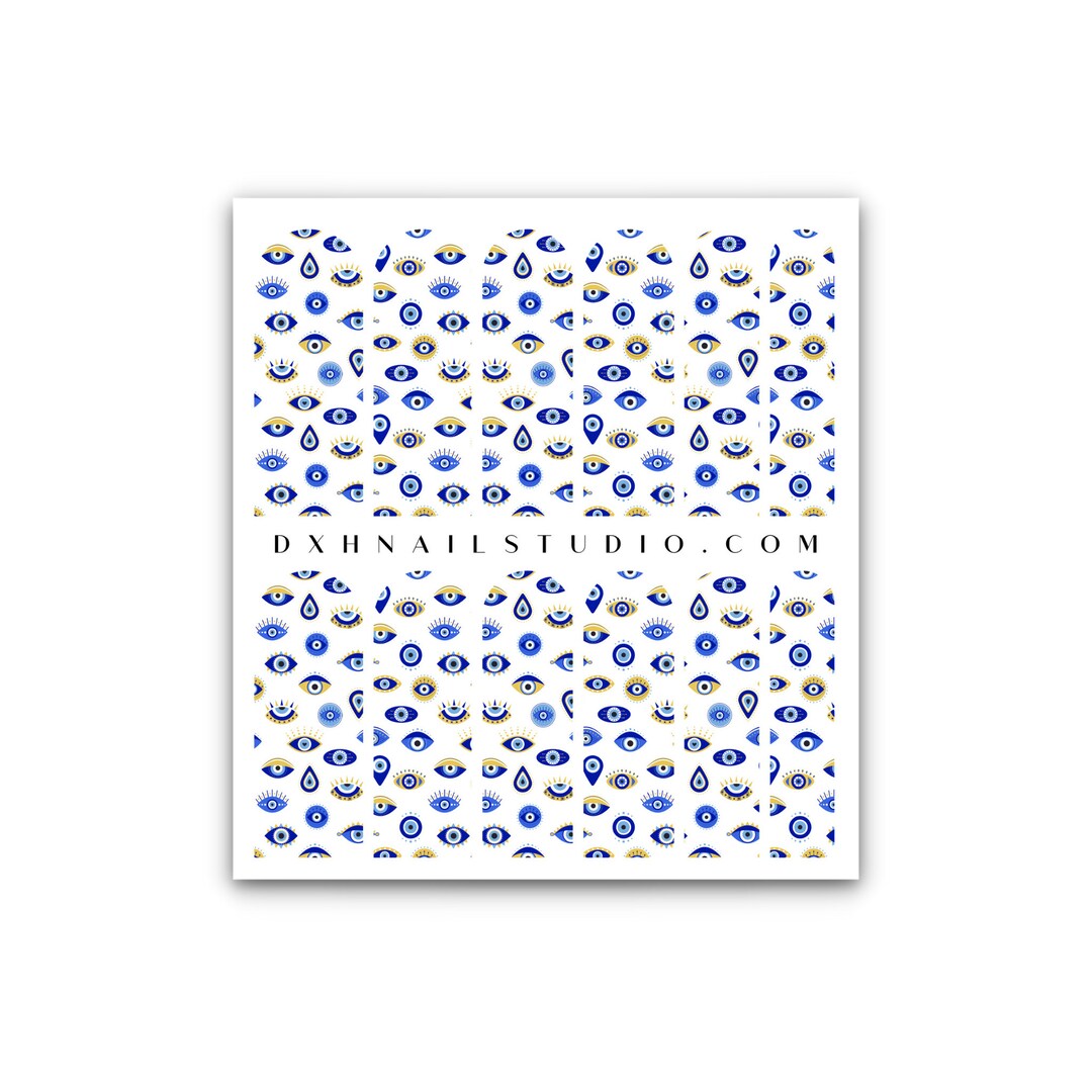 Clear Celestial Hamsa Evil Eye XL Nail Wraps - Etsy