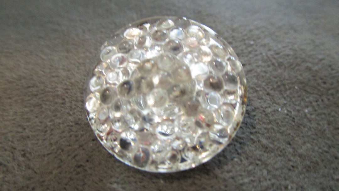 Vintage Pressed Glass Button: Clear Bubble Pattern (7/8") - Etsy