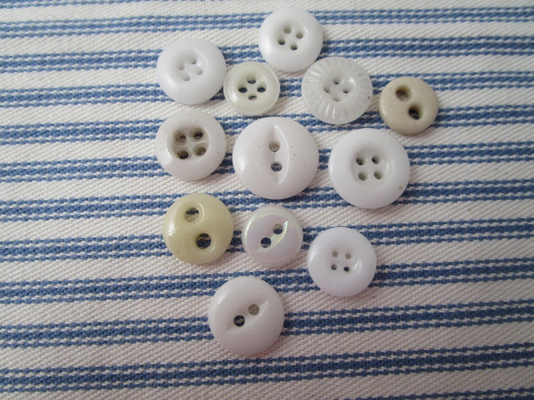 Antique White Porcelain Buttons: Primitive Farmhouse Craft Supplies - Etsy
