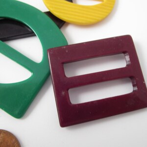 Vintage Lot Plastic Casein Catalin Buckles Colorful Orange Yellow ...
