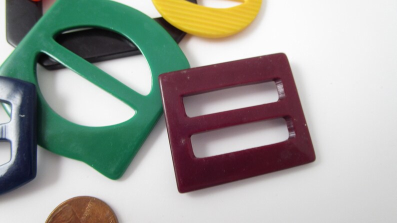 Vintage Lot Plastic Casein Catalin Buckles Colorful Orange Yellow ...