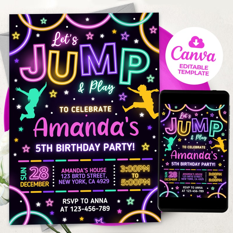 6 Year Old Bounce Party - Etsy