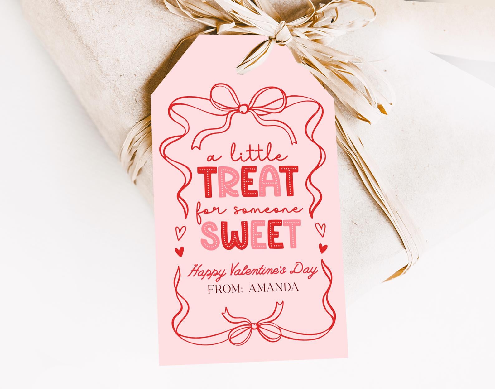 Valentine's Day Tag, Sweet Treat Tag, Kids Valentine's Day, Classroom ...