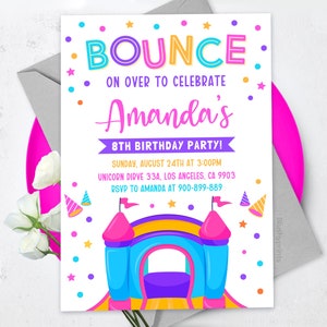 Bounce House Birthday Invitation, Park Party Invitation, Playground ...