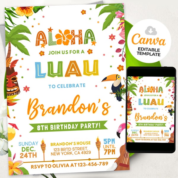 Aloha Invitation - Etsy