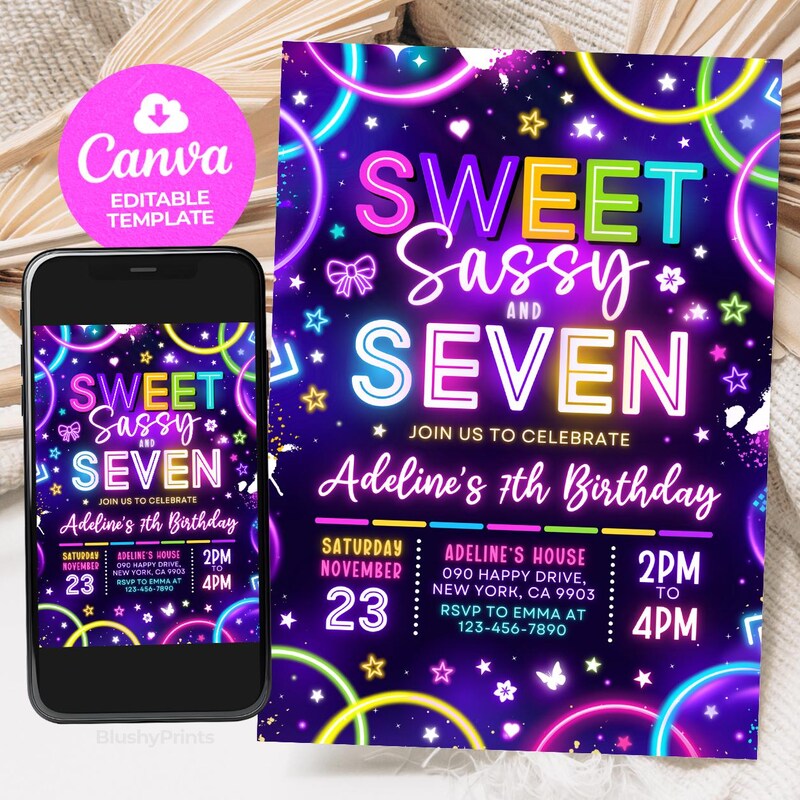 6 7 Birthday Invitation - Etsy