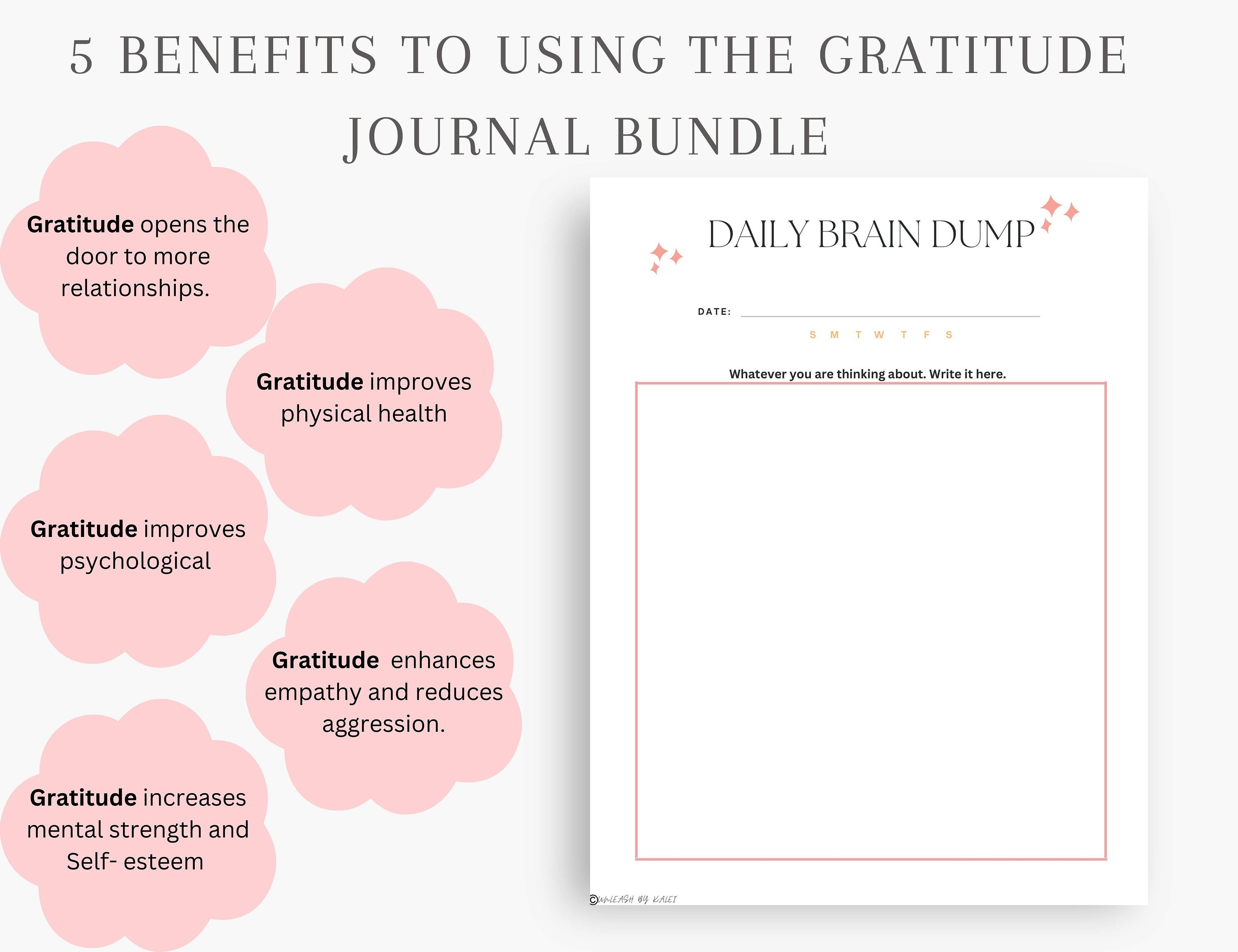 Printable Gratitude Journal BUNDLE I Gratitude Template I - Etsy