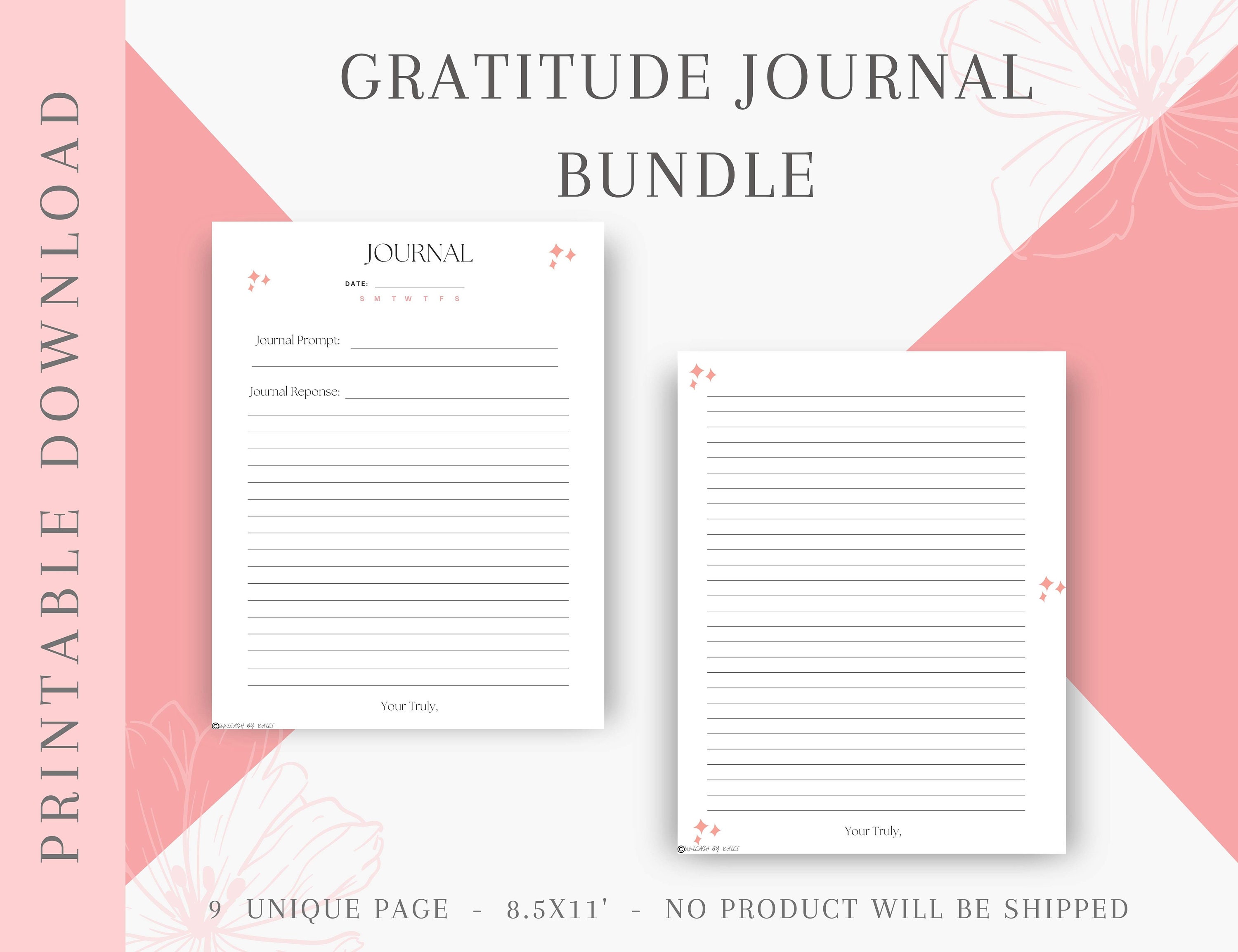 Printable Gratitude Journal BUNDLE I Gratitude Template I - Etsy