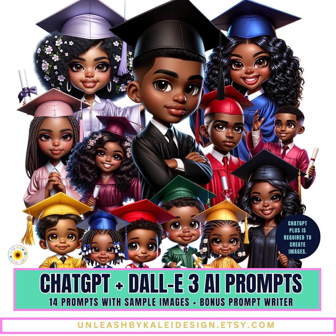Dall-e 3 & Chatgpt V4 AI Art Prompt Guide Chibi 2024 Graduates ...