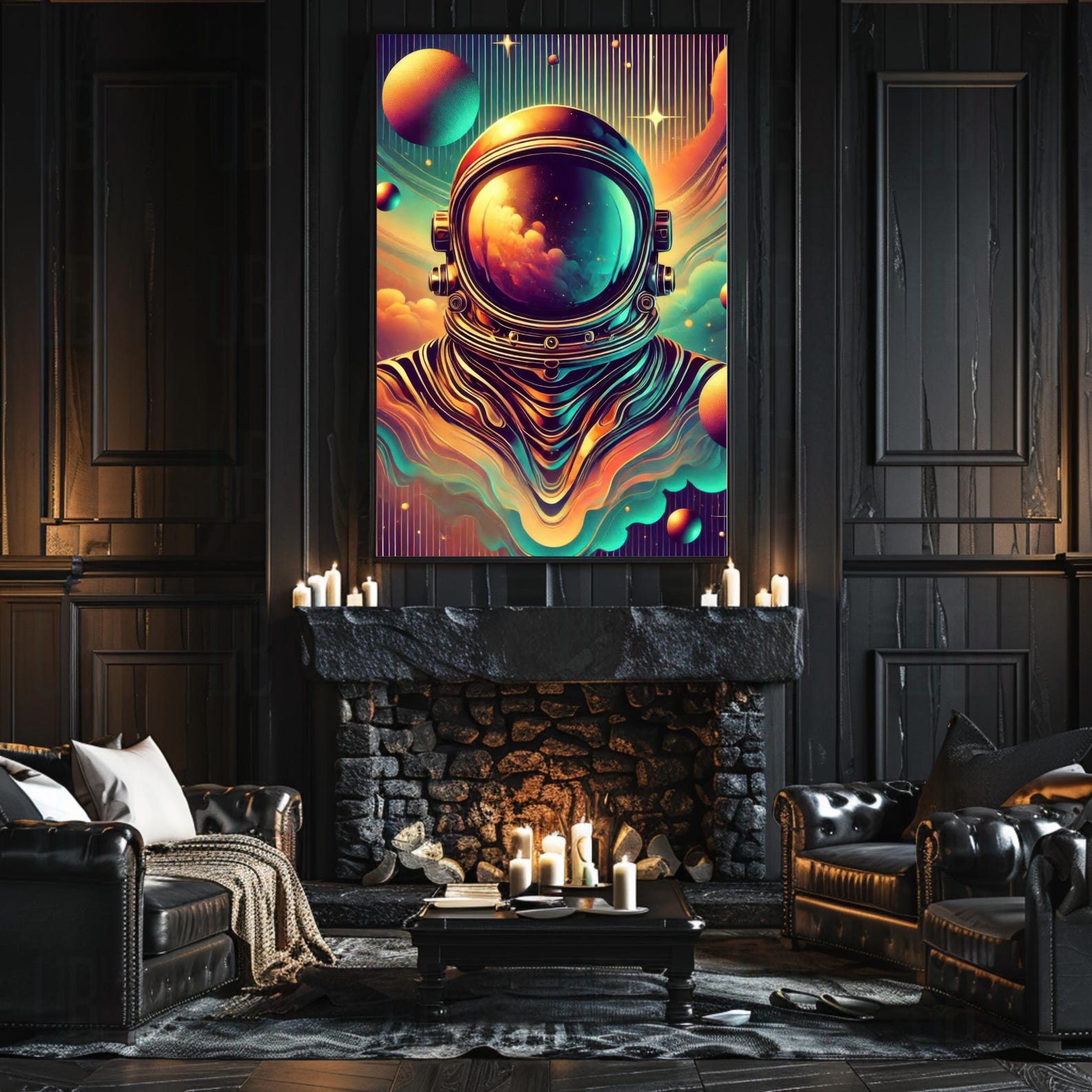 Sherbet Color High-resolution Sci-fi Astronaut Space-themed Digital ...