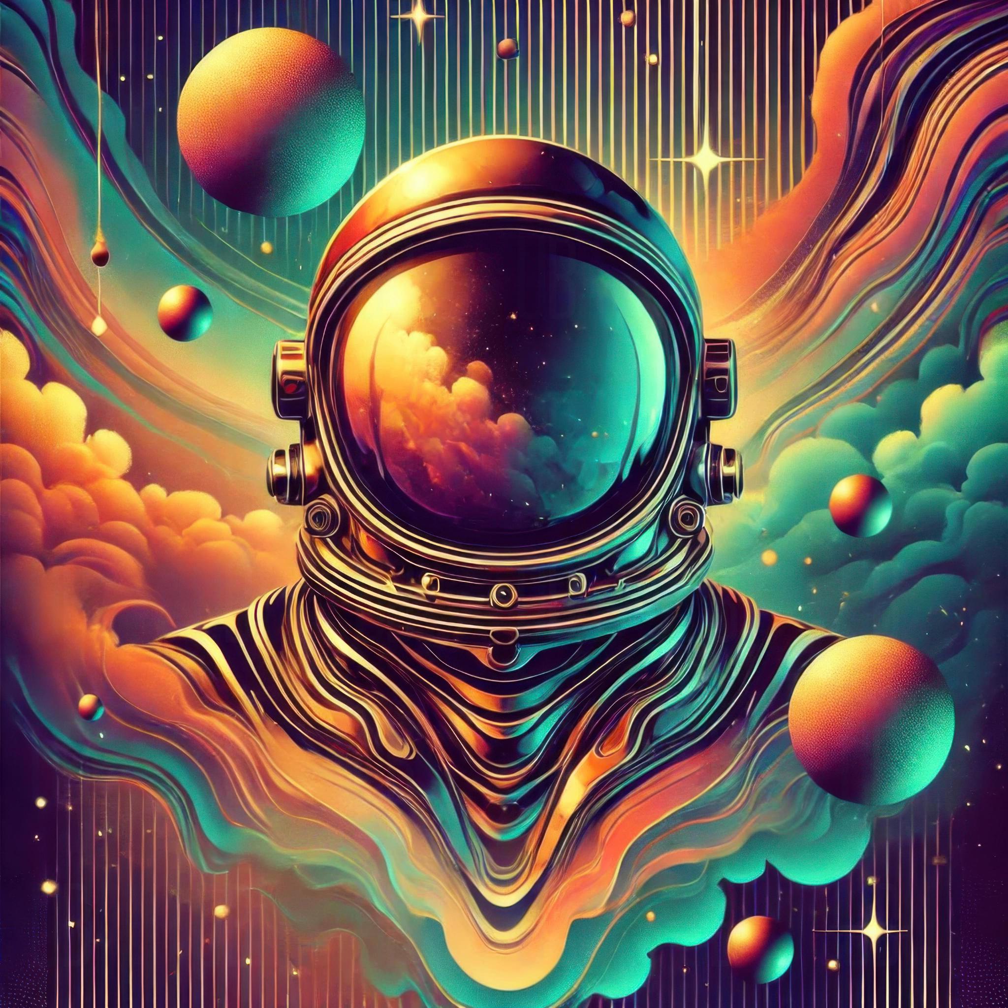 Sherbet Color High-resolution Sci-fi Astronaut Space-themed Digital ...