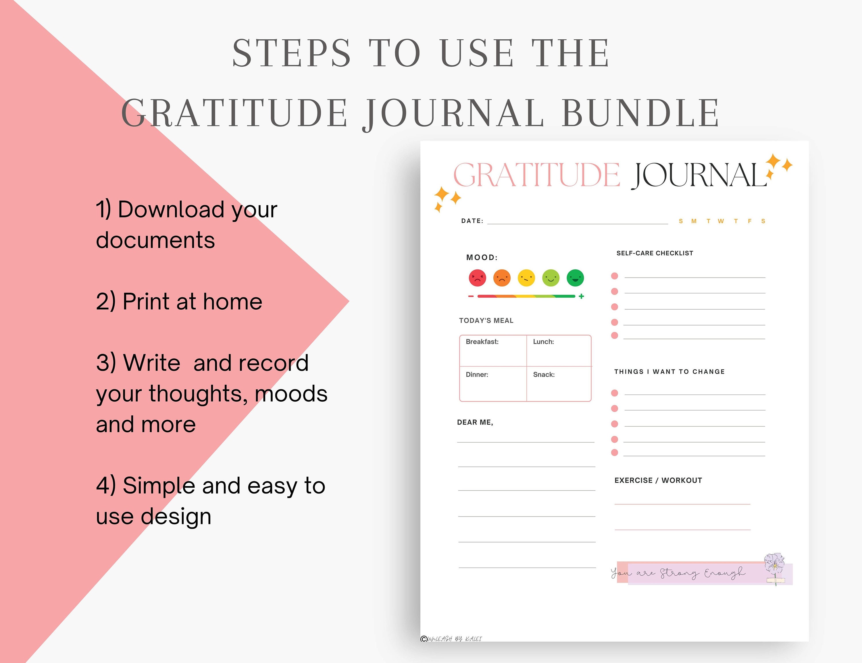 Printable Gratitude Journal BUNDLE I Gratitude Template I - Etsy