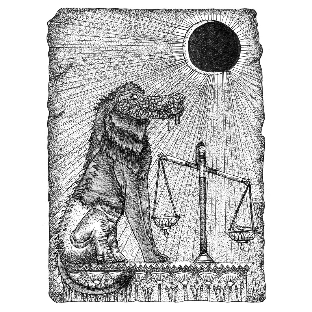 Ammit Print, Pen Illustration, A4 Giclee Print - Etsy UK