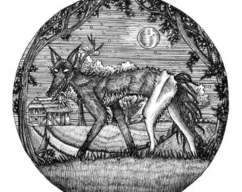 The Firebird Print Pen Illustration A4 Giclee Print | Etsy UK