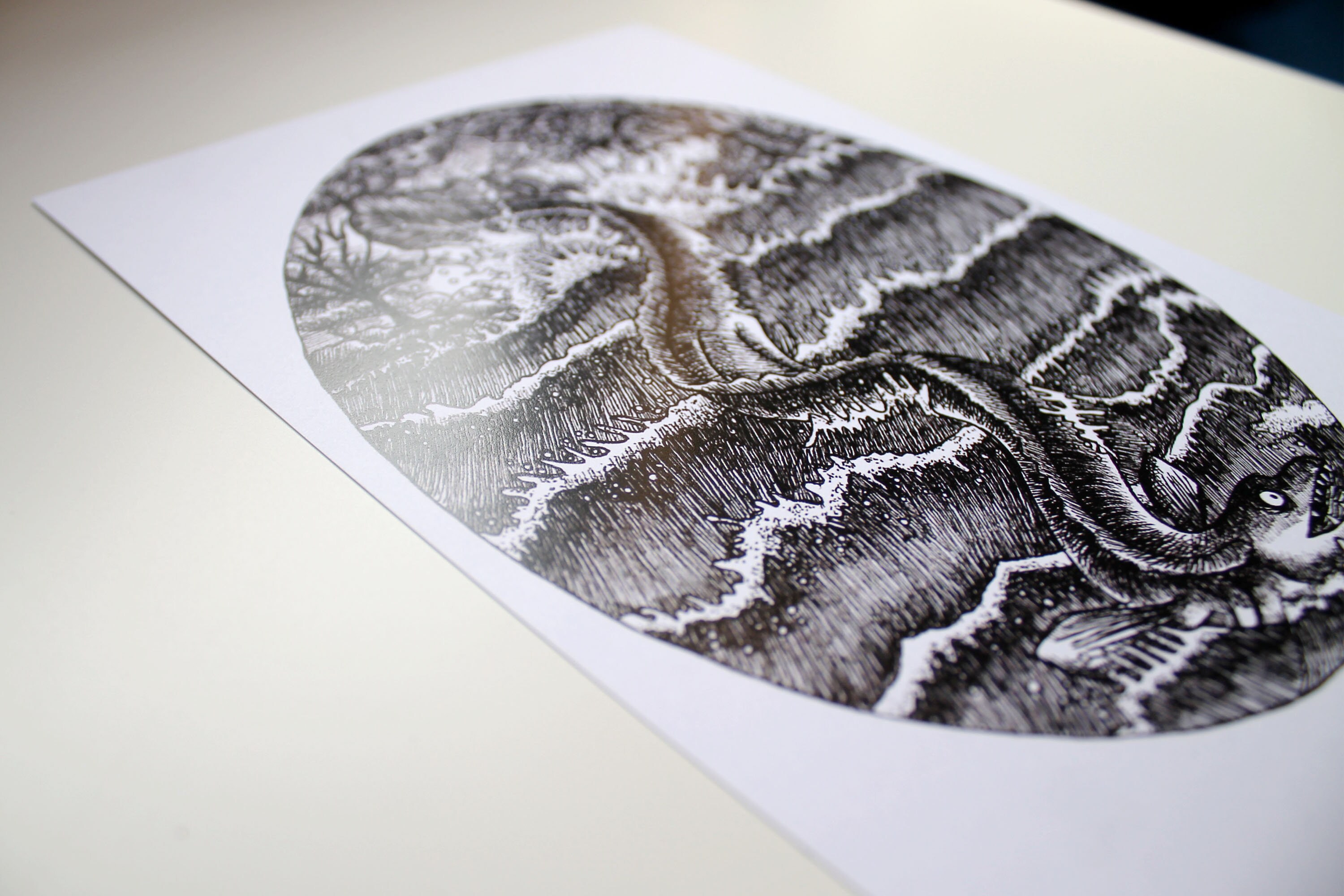 The Inkanyamba Print, Pen Illustration, A4 Giclee Print - Etsy UK