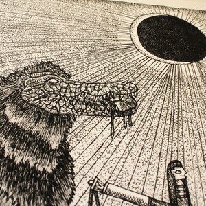 Ammit Print, Pen Illustration, A4 Giclee Print - Etsy UK