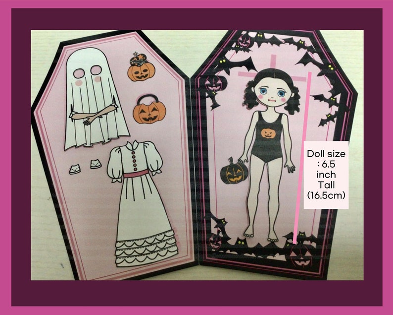 Printable Paper Doll | HALLOWEEN | 001| Little Ghost Bride With Coffin ...
