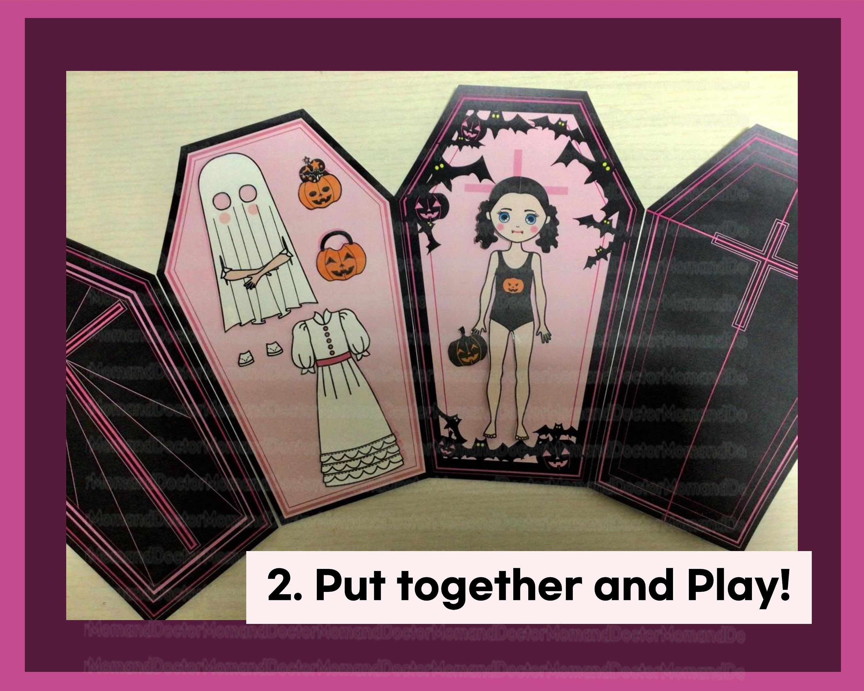 Printable Paper Doll | HALLOWEEN | 001| Little Ghost Bride With Coffin ...