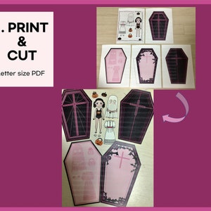 Printable Paper Doll | HALLOWEEN | 001| Little Ghost Bride With Coffin ...