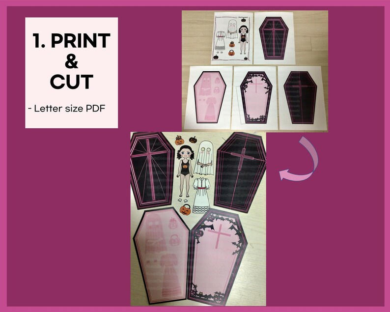 Printable Paper Doll | HALLOWEEN | 001| Little Ghost Bride With Coffin ...