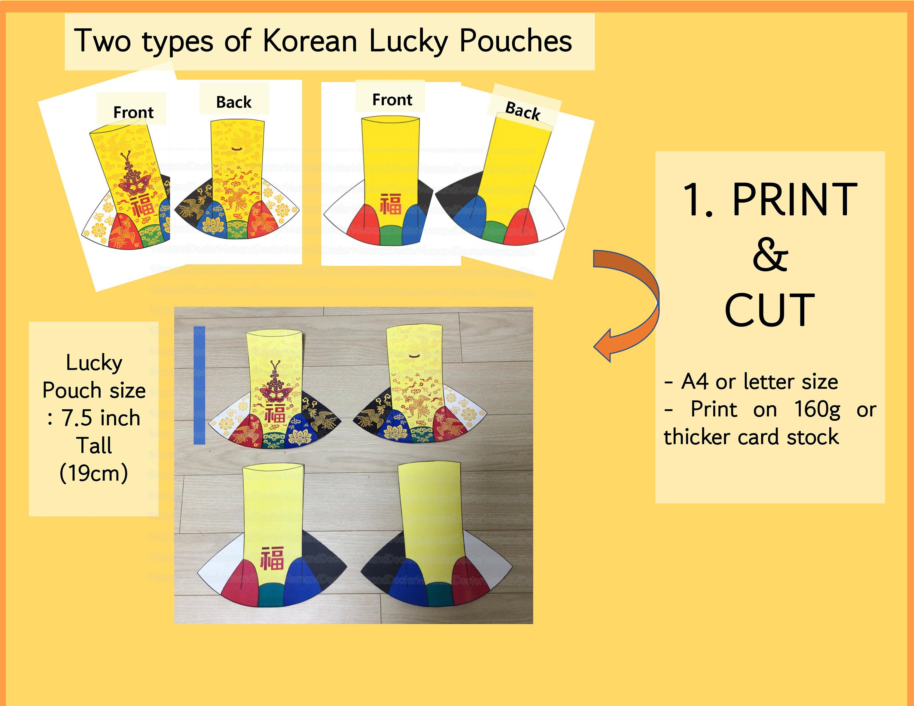 DIY Paper Craft | NEW YEAR | 001 | Korean Lucky Pouch 복주머니 | Kids ...
