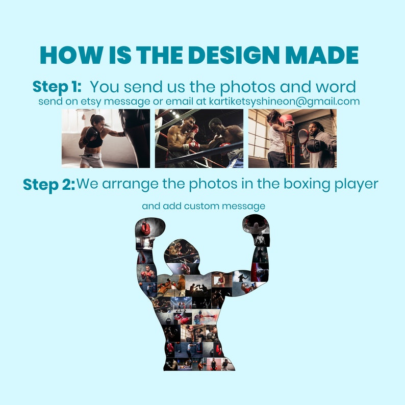 Boxing Photo Collage Gift, Custom Gift for Boxer, Boxing Unique ...