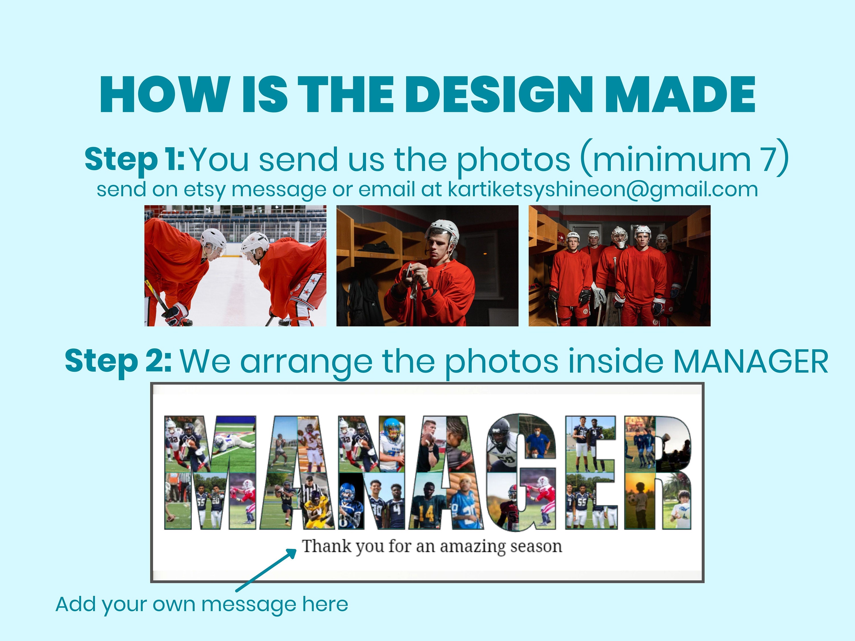 Team Manager Collage Frame Custom Gift for Sports Team - Etsy