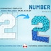 Number 2 BLOCK Font, Balloon Mosaic Template, Mosaic Number Template ...