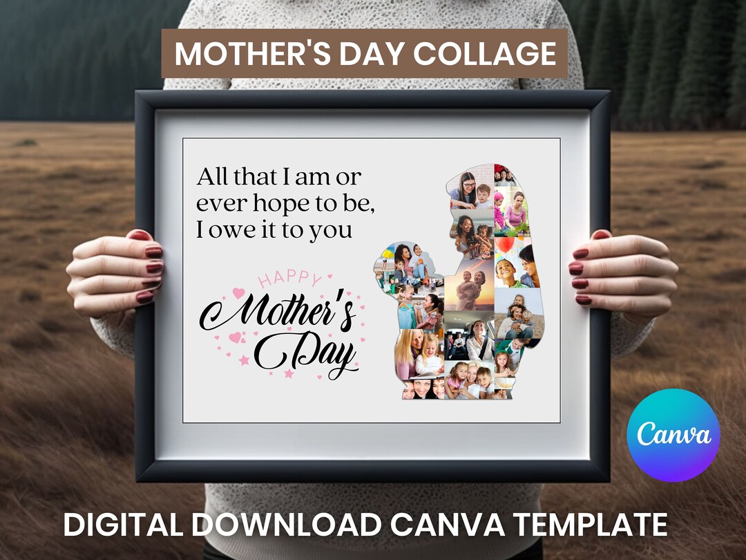 MOM Photo Collage Gift, Personalized Gift for Mommy, Mother's Day Gift ...