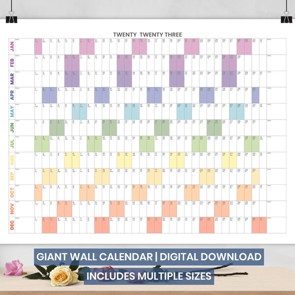 Annual Planner 2023 Printable - Etsy