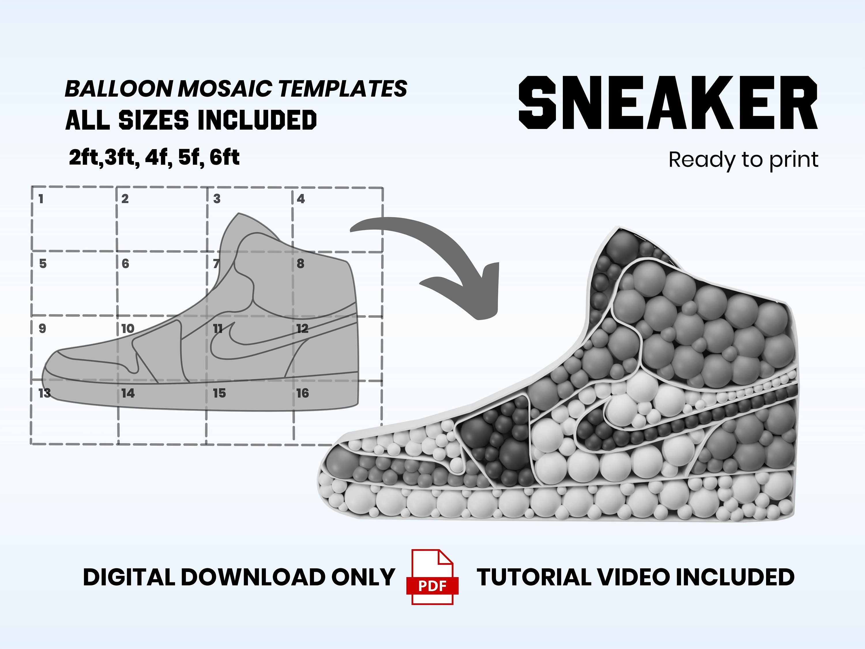 Sneaker From Balloons Shoe Mosaic From Balloons Décor Ideas - Etsy