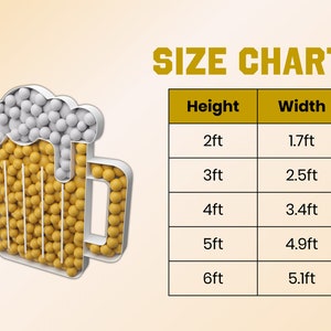 Beer Mug Mosaic Template, Beer Mosaic From Balloons 1ft-6ft, Beer Mug ...