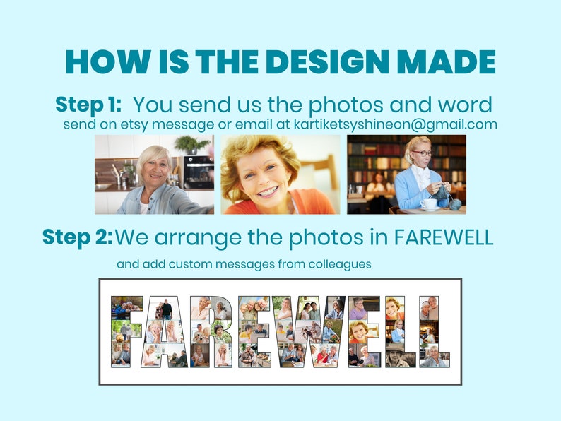 Farewell Custom Gift Collage Coworker Leaving Gift Moving - Etsy