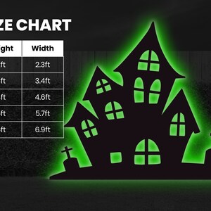 2ft, 3ft, 4f, 5f, 6ft Haunted House Mansion Template Unique Halloween ...