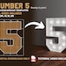 Number 5 BLOCK Font, Balloon Mosaic Template, Mosaic Number Template ...