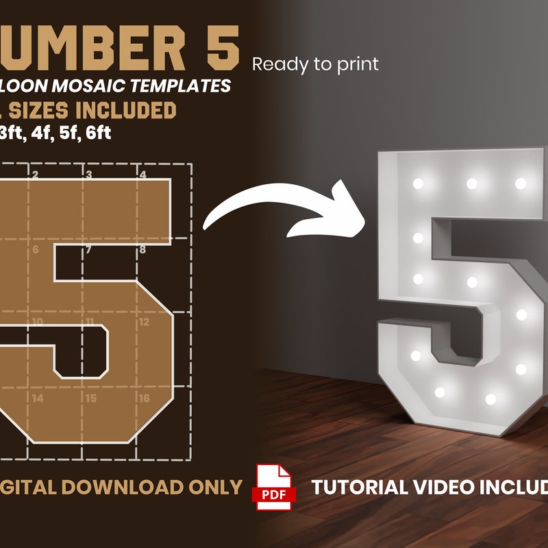 Marquee Numbers - Etsy