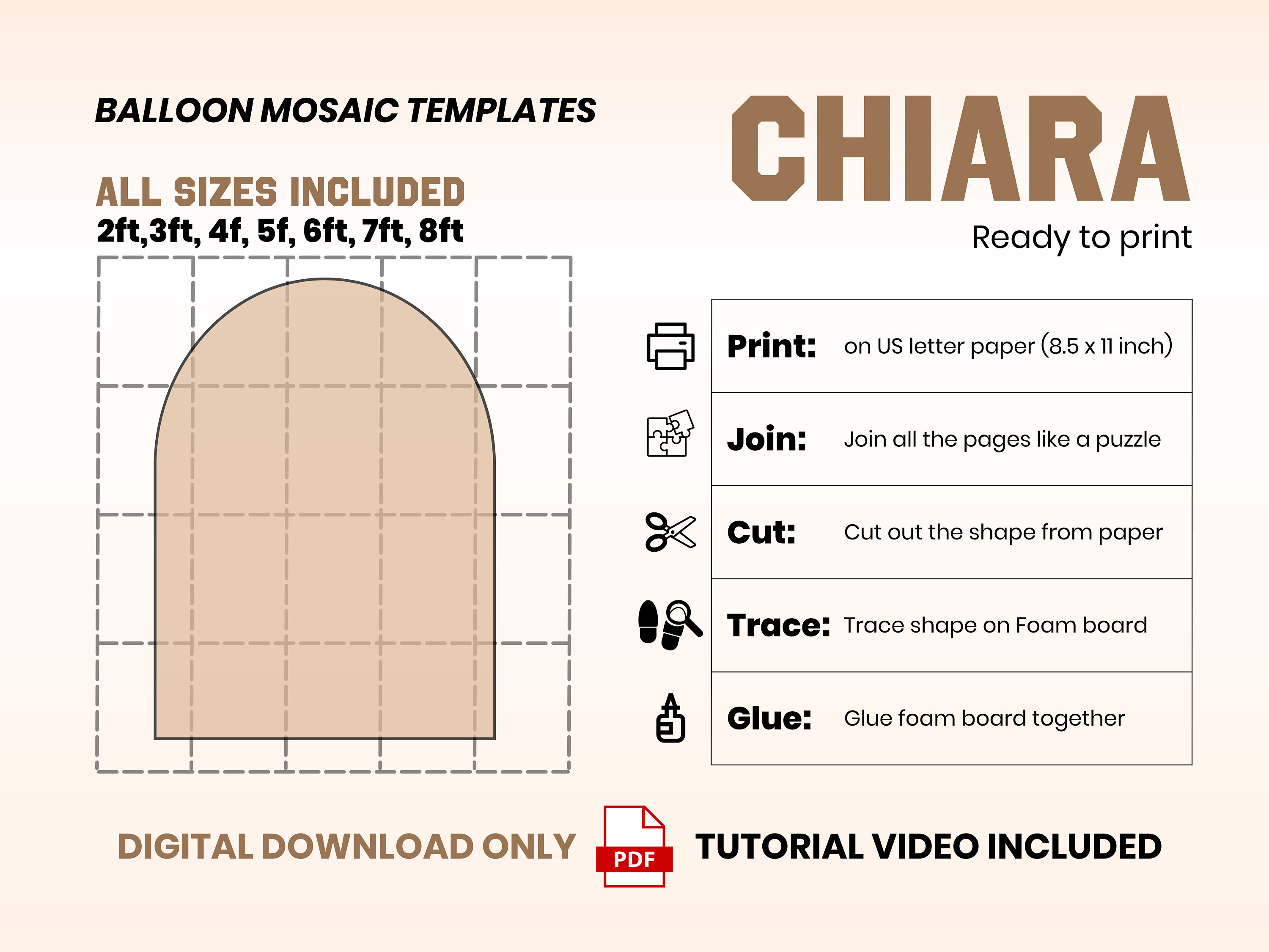 Chiara Wall Template Chiara Backdrop Template Chiara Wall - Etsy