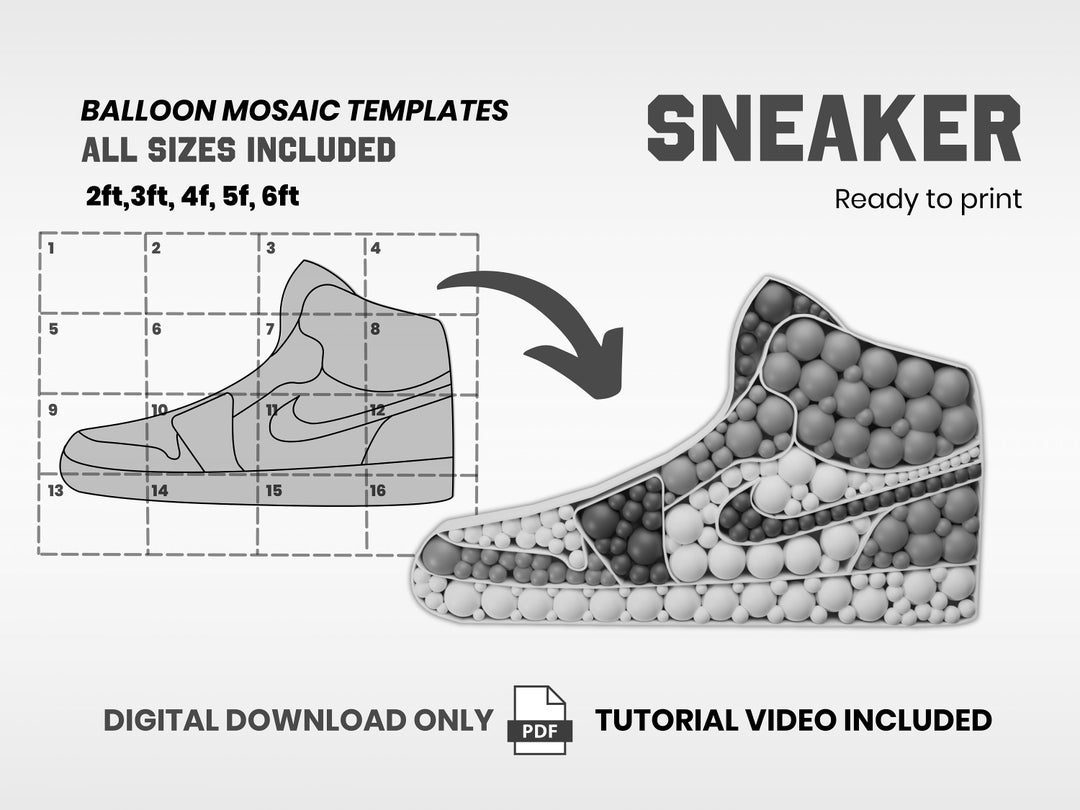 Sneaker From Balloons, Shoe Mosaic From Balloons, Décor Ideas, Mosaic ...