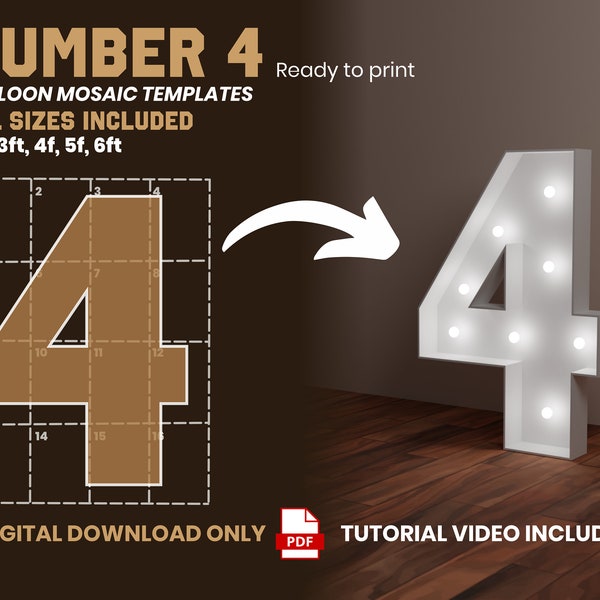 4ft Numbers - Etsy UK