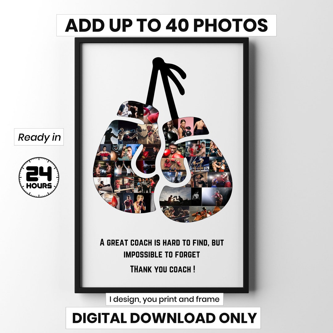 Boxing Photo Collage Gift, Custom Gift for Boxer, Boxing Unique ...