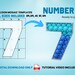 Number 7 BLOCK Font, Balloon Mosaic Template, Mosaic Number Template ...