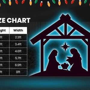 2ft 3ft 4f 5f 6ft 7ft Nativity Scene Christmas Template Stencil Digital ...