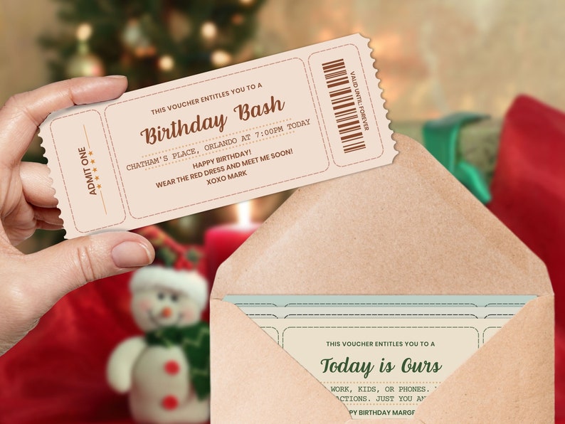 Editable Birthday Voucher Template Bundle Boho, Surprise Anniversary ...