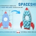Rocket Spaceship Mosaic From Balloons Space Birthday Décor - Etsy