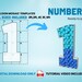 Number 8 BLOCK Font, Balloon Mosaic Template, Mosaic Number Template ...