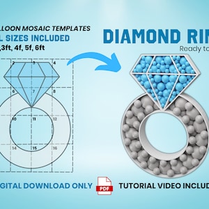 Diamond Ring From Balloons, Mosaic From Balloons, Bridal Shower Decor ...