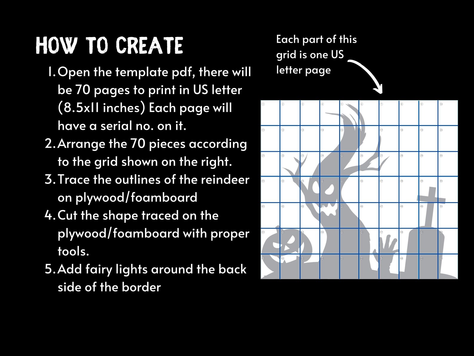 6.3ft Haunted Graveyard Spooky Tree Template Unique Halloween - Etsy