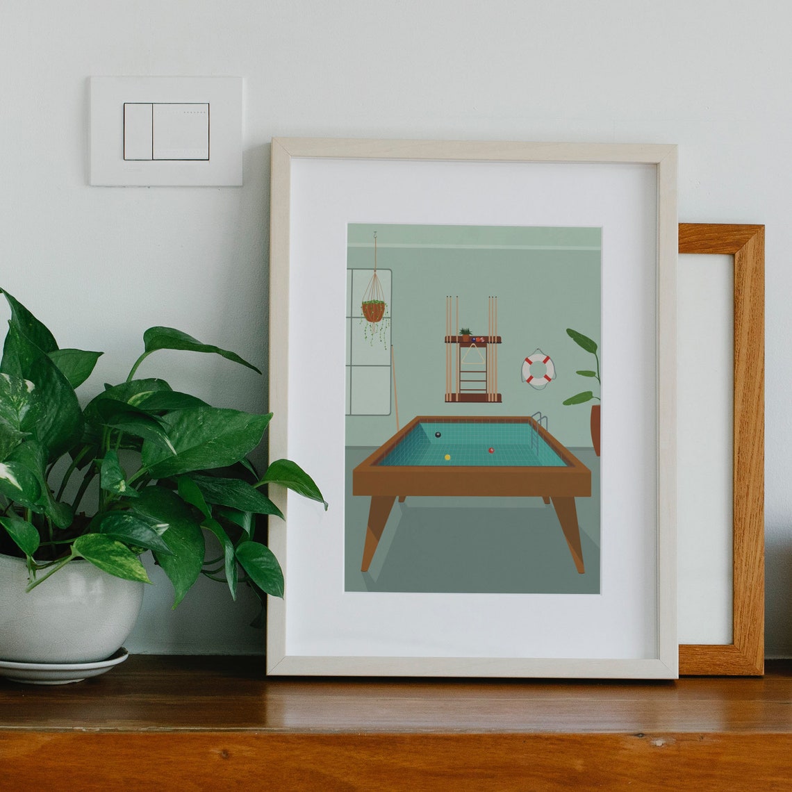 Swimming Pool Table Print | Swimming Pool, Pun Print, 8 Ball Billiards ...